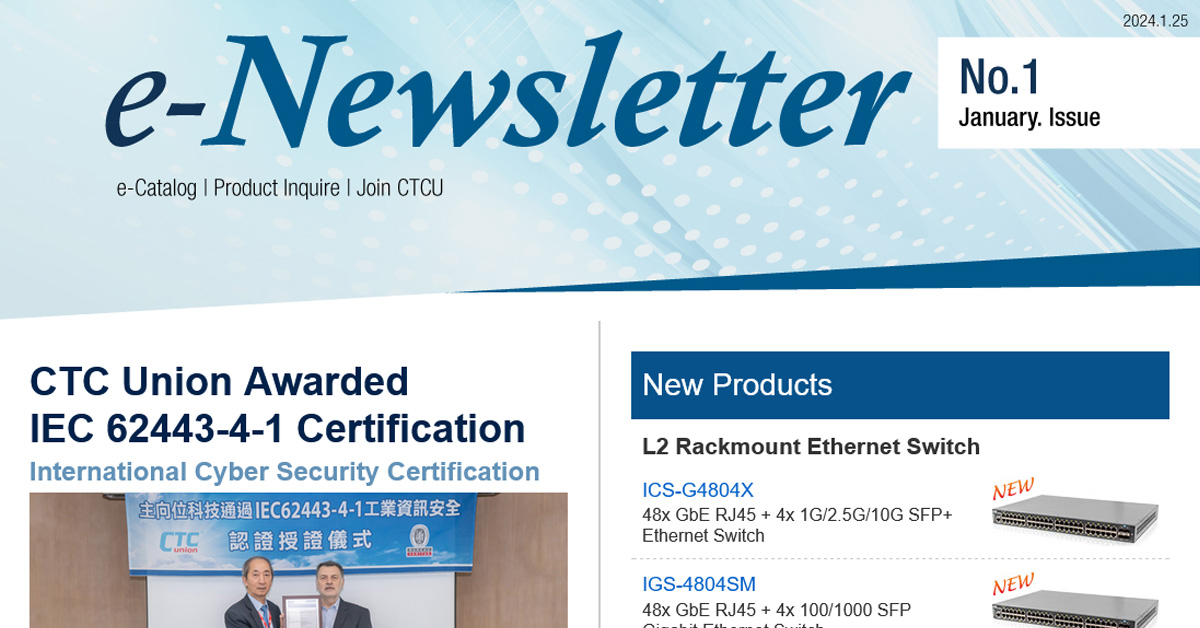 CTC Union Newsletter Issue No. 1, January 2024 | CTC Union Awarded IEC ...
